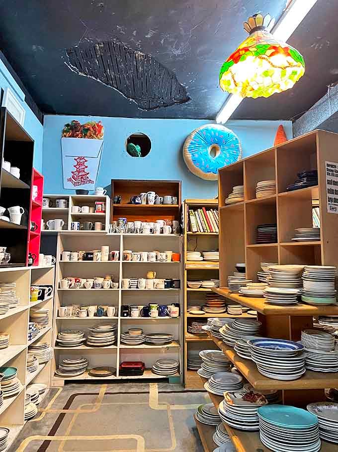 Mug collectors, prepare your cabinets! This dishware section could single-handedly stock a small restaurant or your very ambitious kitchen.