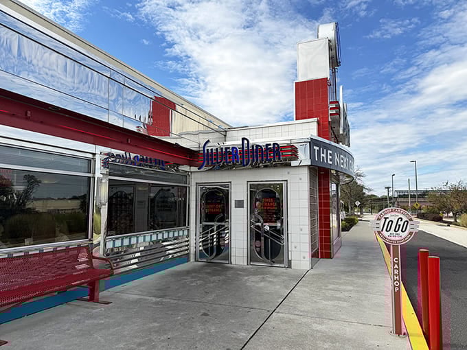 The entrance promises more than just a meal&mdash;it's the gateway to that uniquely American institution where everyone belongs, especially the hungry.
