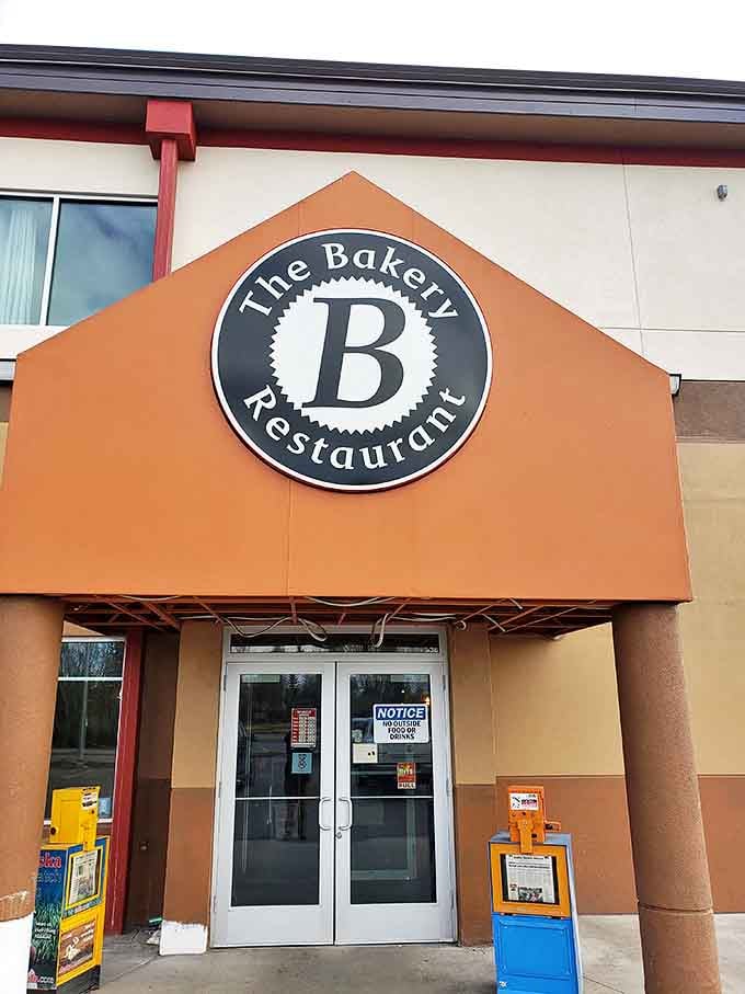 That "B" logo might as well stand for "Better get here early" during weekend breakfast rush when locals know what's good.
