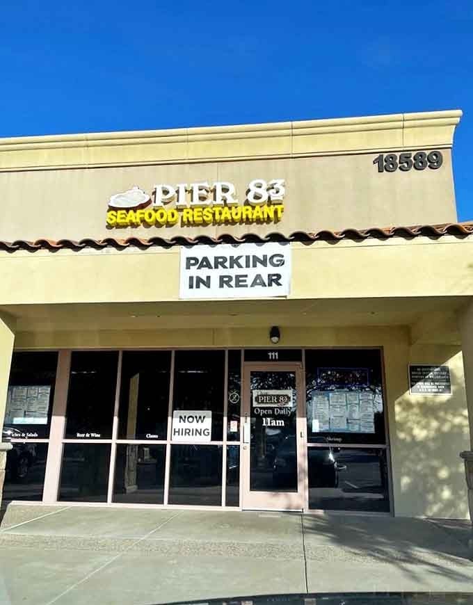 Sunshine, blue skies, and the promise of seafood &ndash; this entrance is your portal from desert life to coastal flavors.