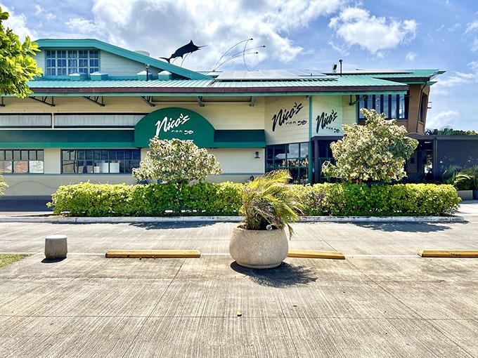 The marlin silhouette crowning Nico's exterior is a fitting tribute to the ocean's bounty. A beacon for hungry seafood lovers everywhere.