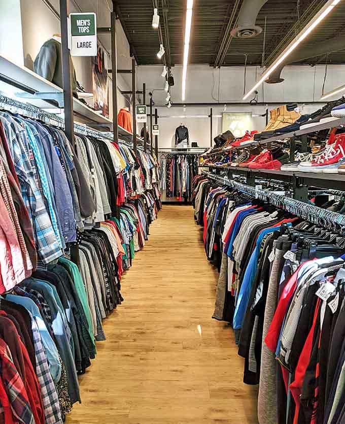 The promised land of men's fashion. Organized by size and style, this aisle makes finding that perfect shirt easier than finding your car keys.