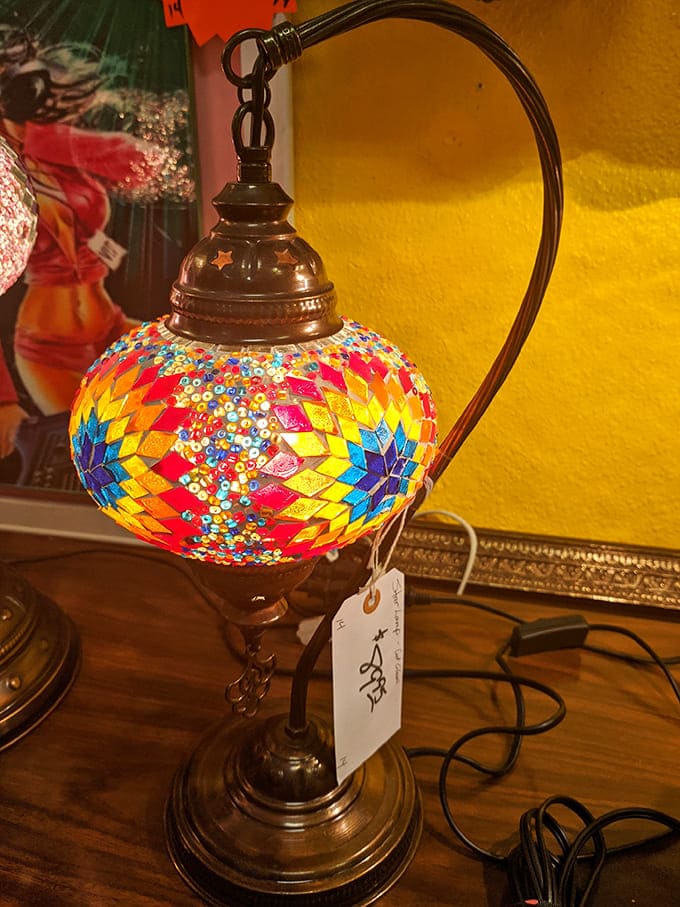 Not your average Target lamp! This mosaic masterpiece casts the kind of glow that makes everyone in the room look mysteriously interesting.