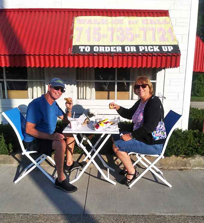 Outdoor dining at Mickey-Lu's is like having a front-row seat to small-town America. These burgers taste even better with a side of fresh air and people-watching.