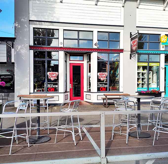 The outdoor seating area&mdash;where fresh air and fresh coffee create the perfect morning alchemy&mdash;invites you to watch Anacortes wake up.