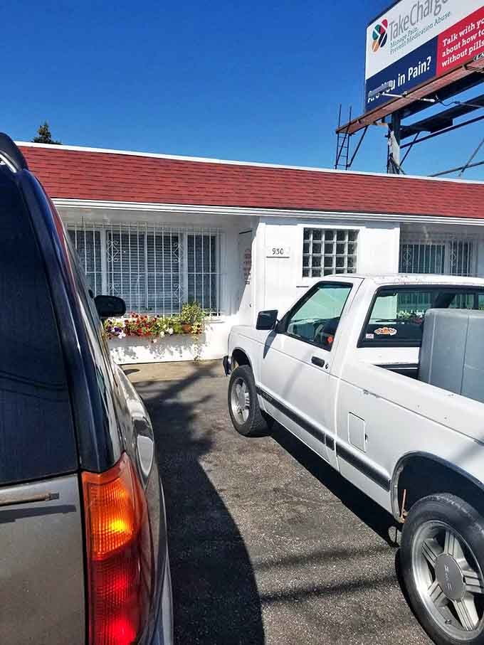 The humble parking area outside Fred's might not look like much, but it's the gateway to one of Ohio's most beloved breakfast experiences.