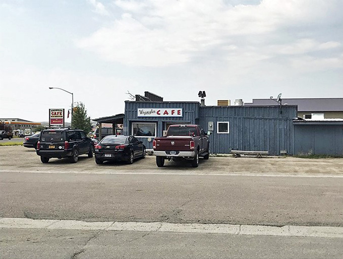 A parking lot filled with trucks tells you everything you need to know: locals trust this place, and in Wyoming, that's the only review that matters.