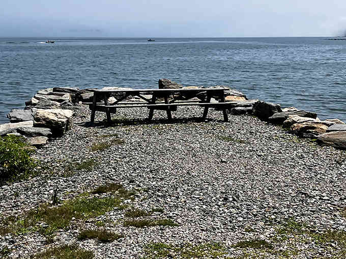 Picnic tables with million-dollar views: the original dinner theater, minus the overpriced tickets and questionable acoustics.