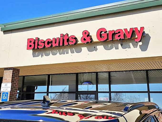 That sign casts a morning shadow as distinctive as the restaurant's reputation&mdash;a landmark for those in the breakfast know.
