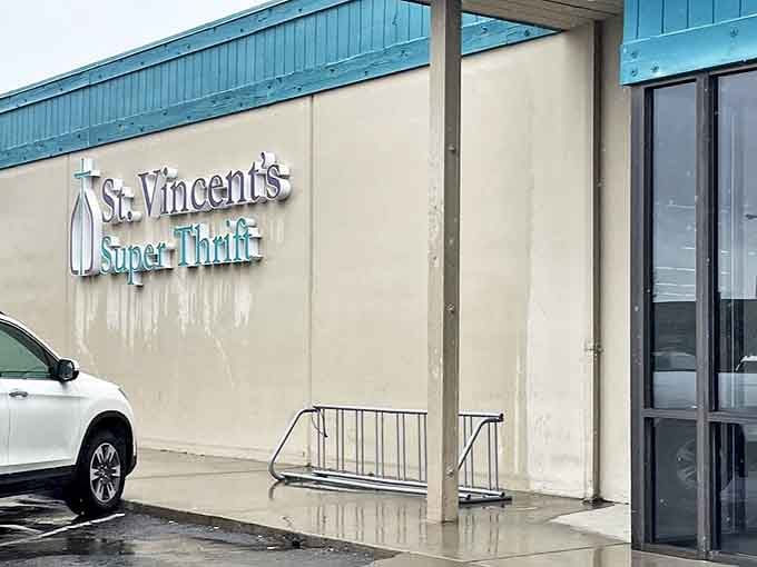 Even on rainy days, St. Vincent's welcomes bargain hunters &ndash; the thrifting equivalent of "neither snow nor rain nor heat nor gloom of night."