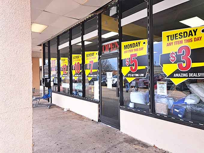 The daily pricing schedule displayed like a countdown to savings&mdash;a game of retail chicken where patience can be financially rewarding.