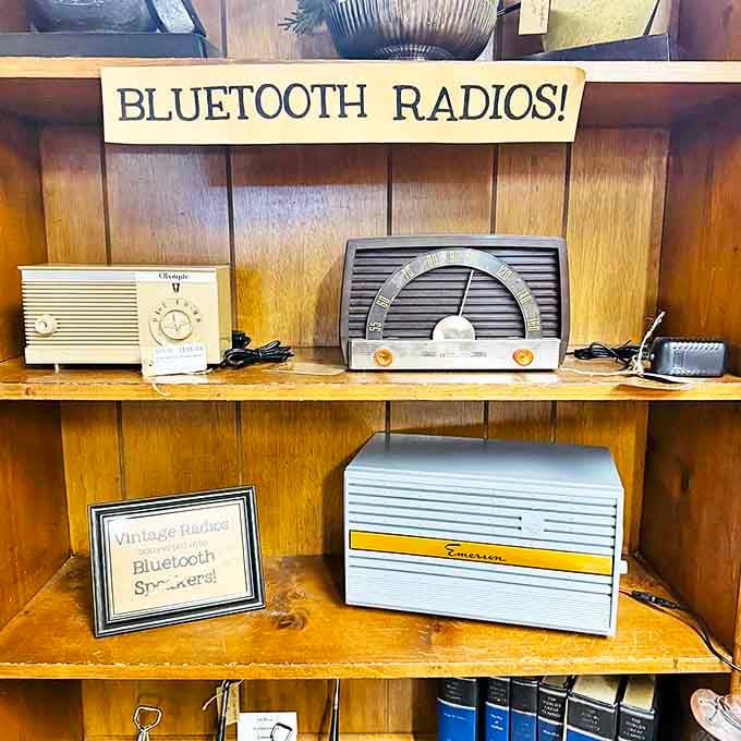 Vintage radios that have been cleverly updated with Bluetooth technology. Old school looks with new school connectivity&mdash;the mullet of audio equipment!