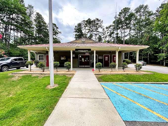 The visitor center stands ready to transform first-timers into regulars with maps, friendly advice, and that unmistakable sense of Georgia hospitality.