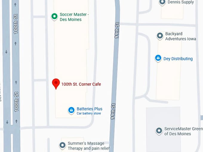 16. 100th st. corner cafe map
