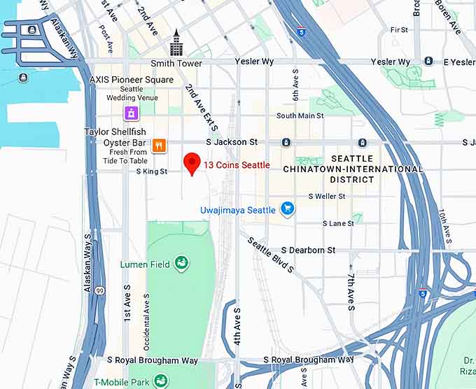 16. 13 coins seattle map