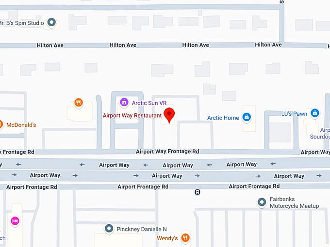 16. airport way restaurant map
