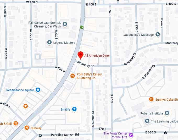 16. all american diner map