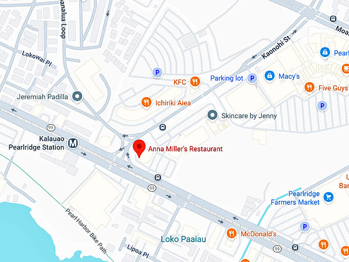 16. anna miller's restaurant map