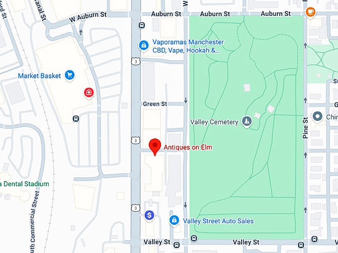 16. antiques on elm map