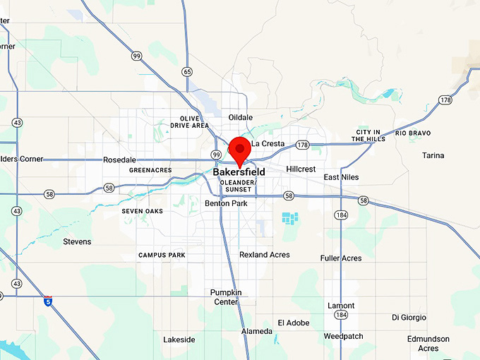 16. bakersfield ca map