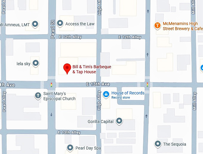 16. bill & tim's barbeque & tap house map