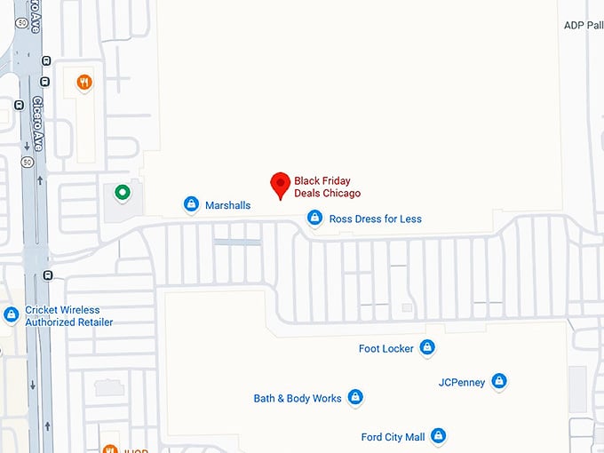 black friday deals chicago map
