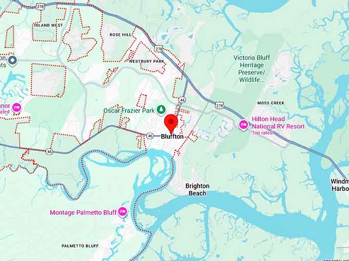 16. bluffton, sc map