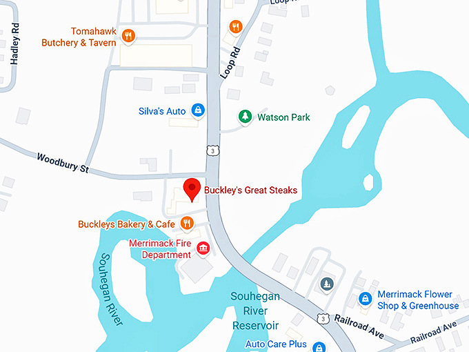 16. buckley's great steaks map