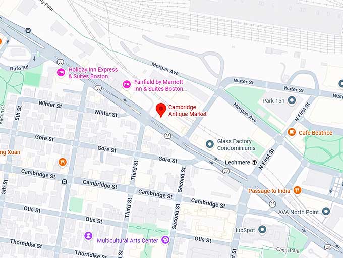 16. cambridge antique market map