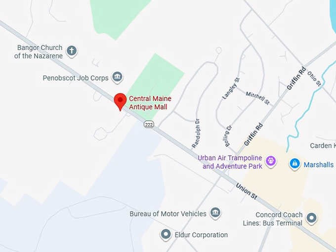 entral maine antique mall map