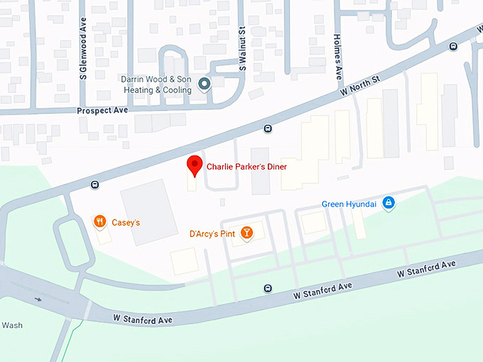 16. charlie parker's diner map