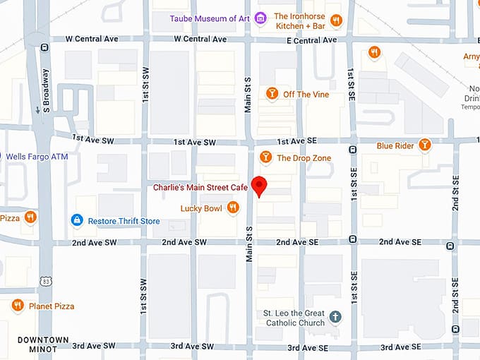 16. charlie's main street cafe map