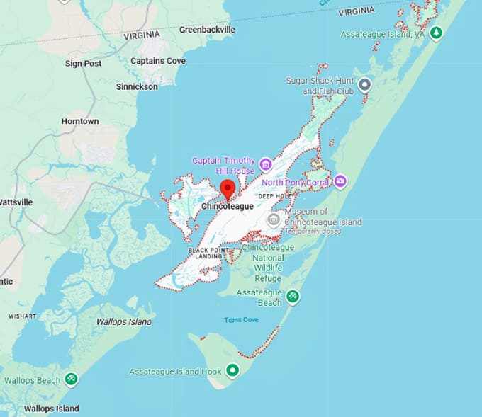 16. chincoteague map