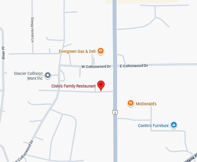 cislo's family restaurant map