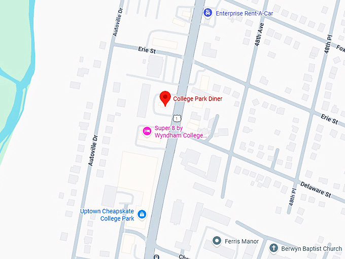 16. college park diner map