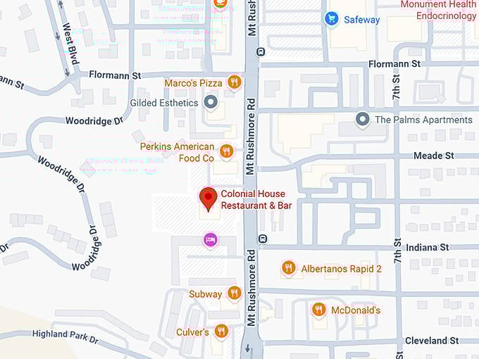 16. colonial house restaurant & bar map