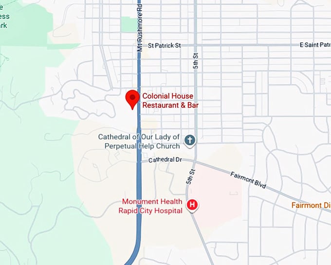16. colonial house restaurant & bar map