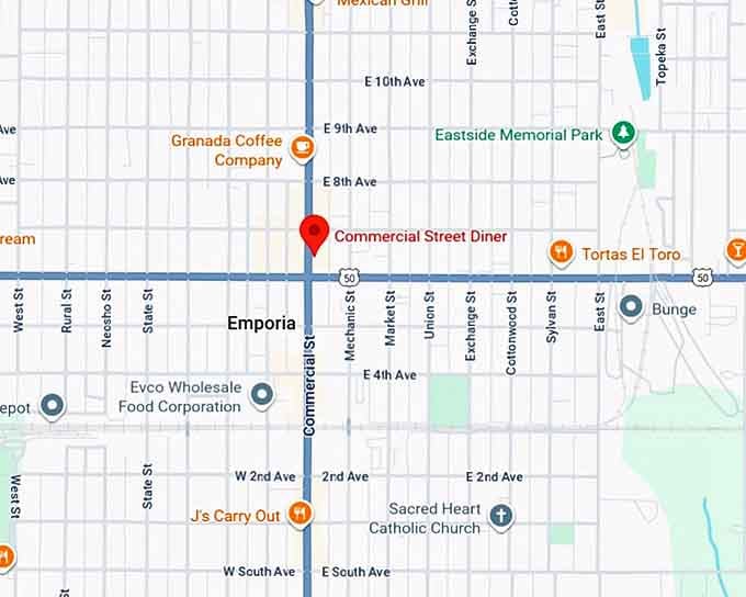 16. commercial street diner map