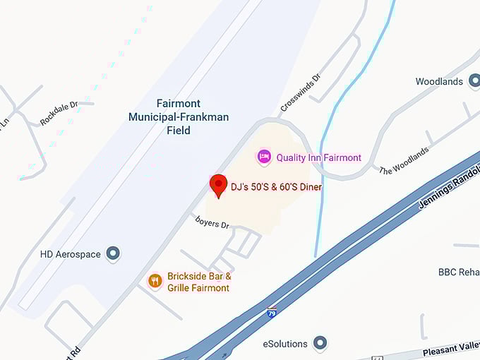 16. dj's 50's & 60's diner map