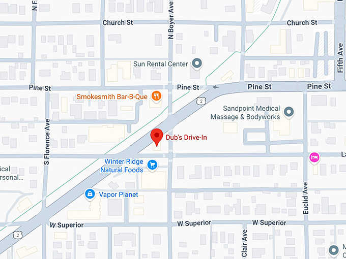 16. dub's drive in map