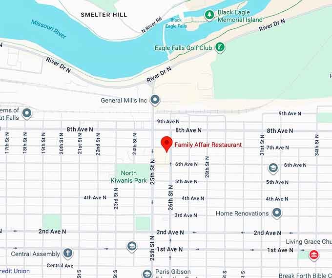 16. family affair restaurant map