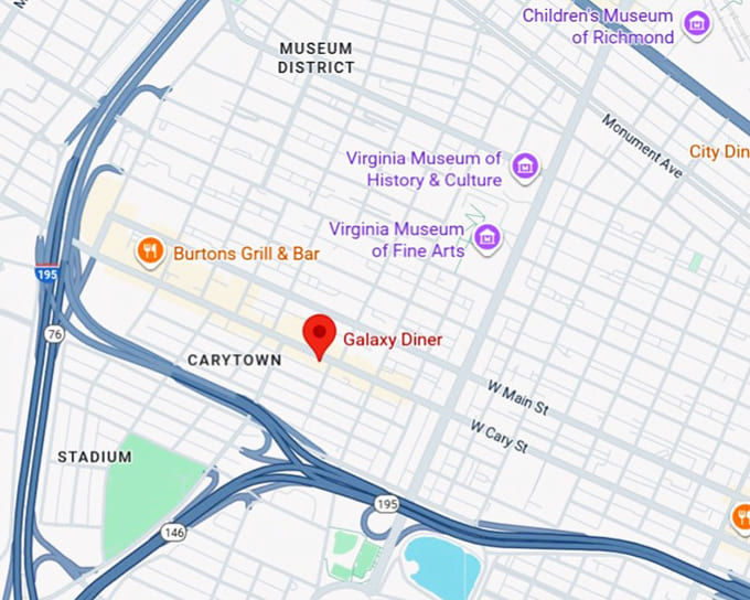 16. galaxy diner map