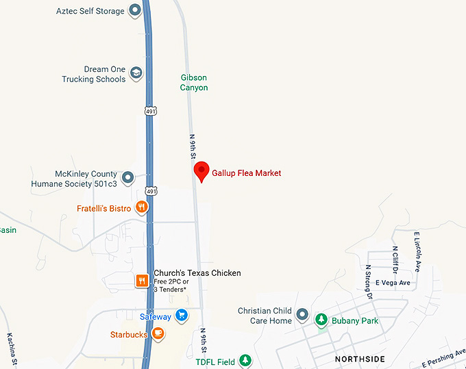 16. gallup flea market map