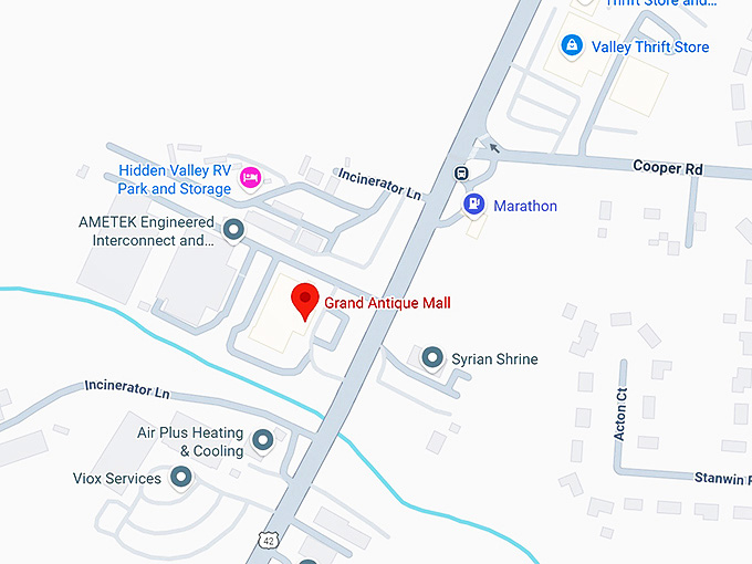 16. grand antique mall map