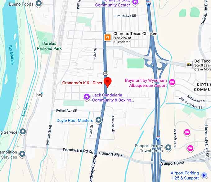 16. grandma's k & i diner map