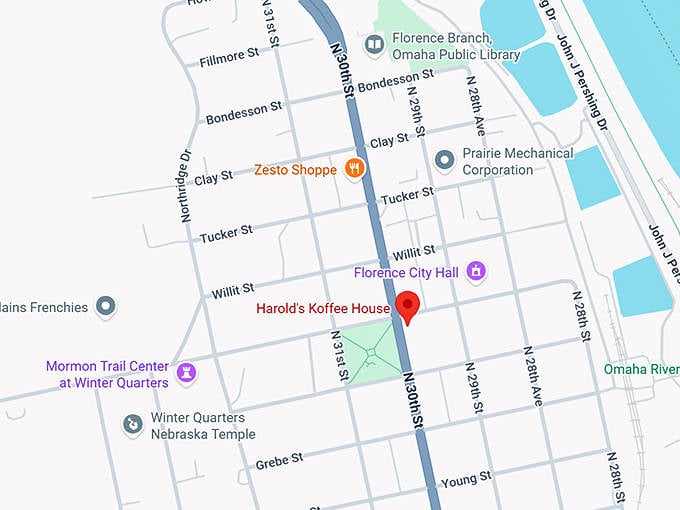 16. harold's koffee house map