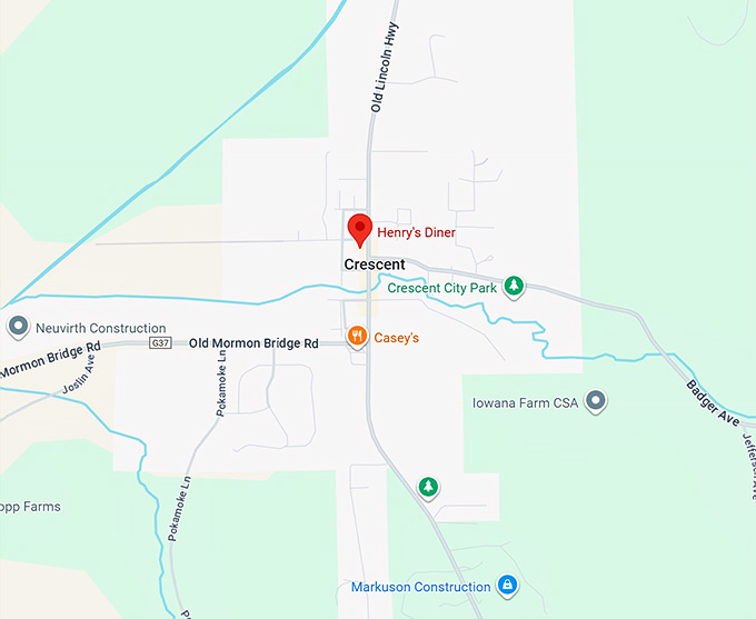 16. henry's diner map