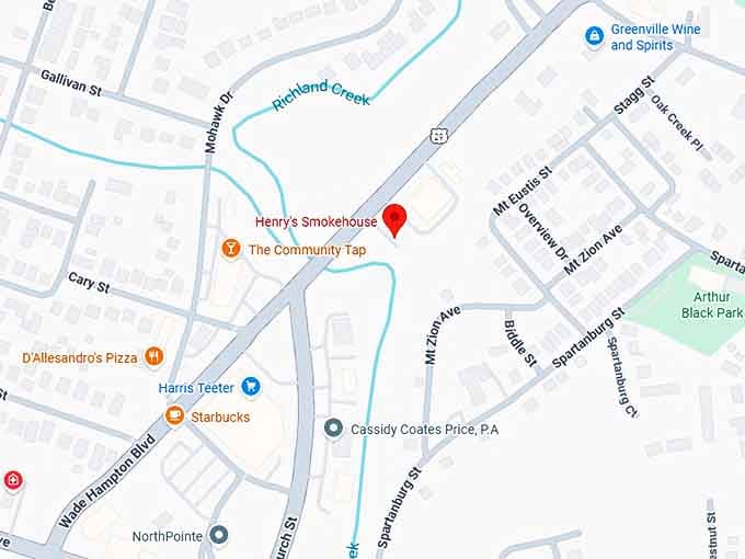 16. henry&rsquo;s smokehouse map