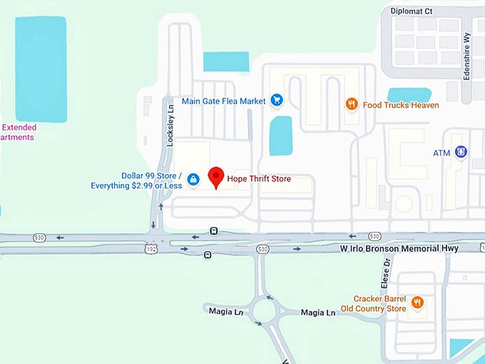 16. hope thrift store map