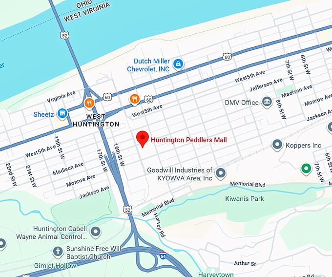 16. huntington peddlers mall map